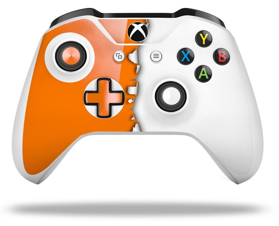 XBOX One S and One X Wireless Controller Skins Ripped Colors Orange ...