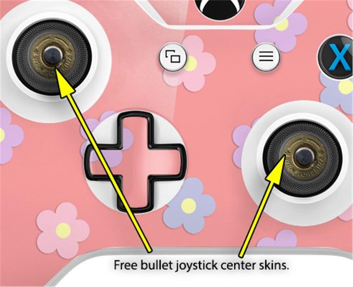 XBOX One S and One X Wireless Controller Skins Pastel Flowers on Pink ...
