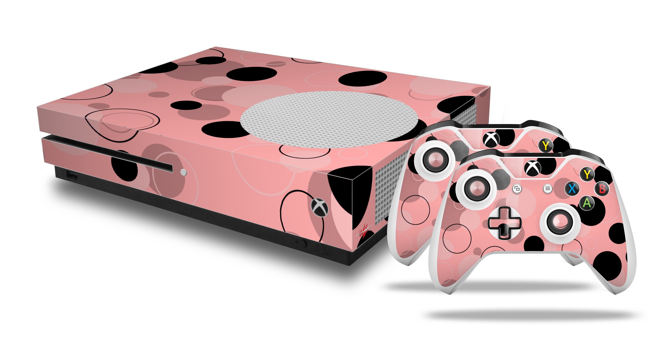 XBOX One S Console Controller Bundle Skins Lots of Dots Pink on Pink ...