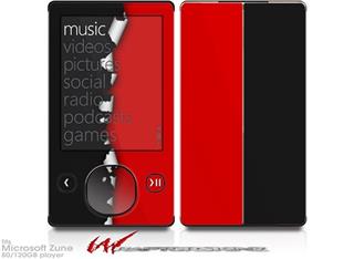 Zune 2 80/120GB Skins Ripped Colors Black Red | WraptorSkinz