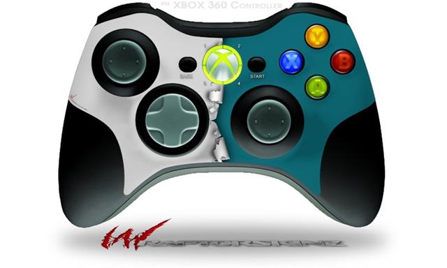 XBOX 360 Wireless Controller Skins Ripped Colors Gray Seafoam Green ...